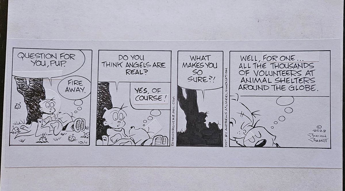 October 4, 2023 original Red and Rover daily comic strip