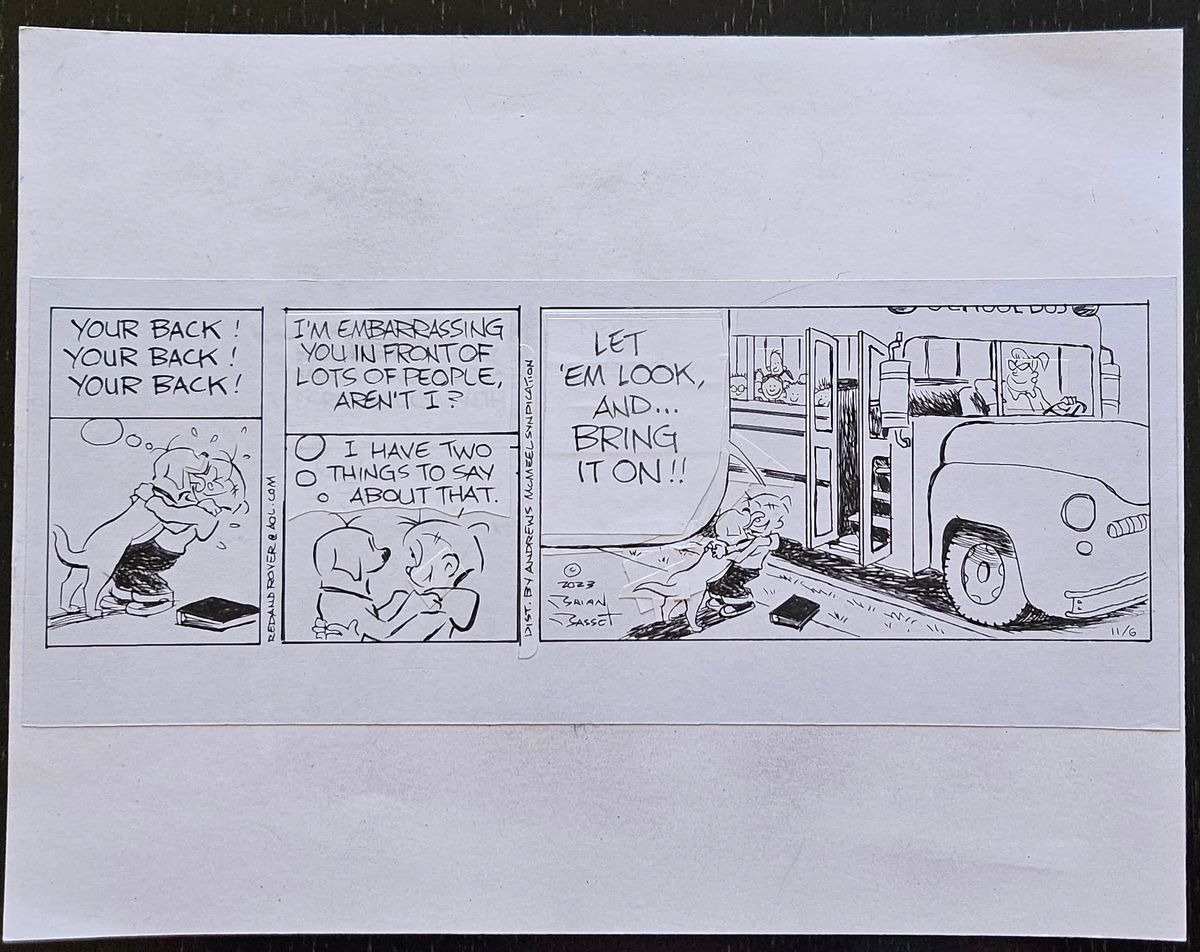 November 6, 2023 original Red and Rover daily comic strip