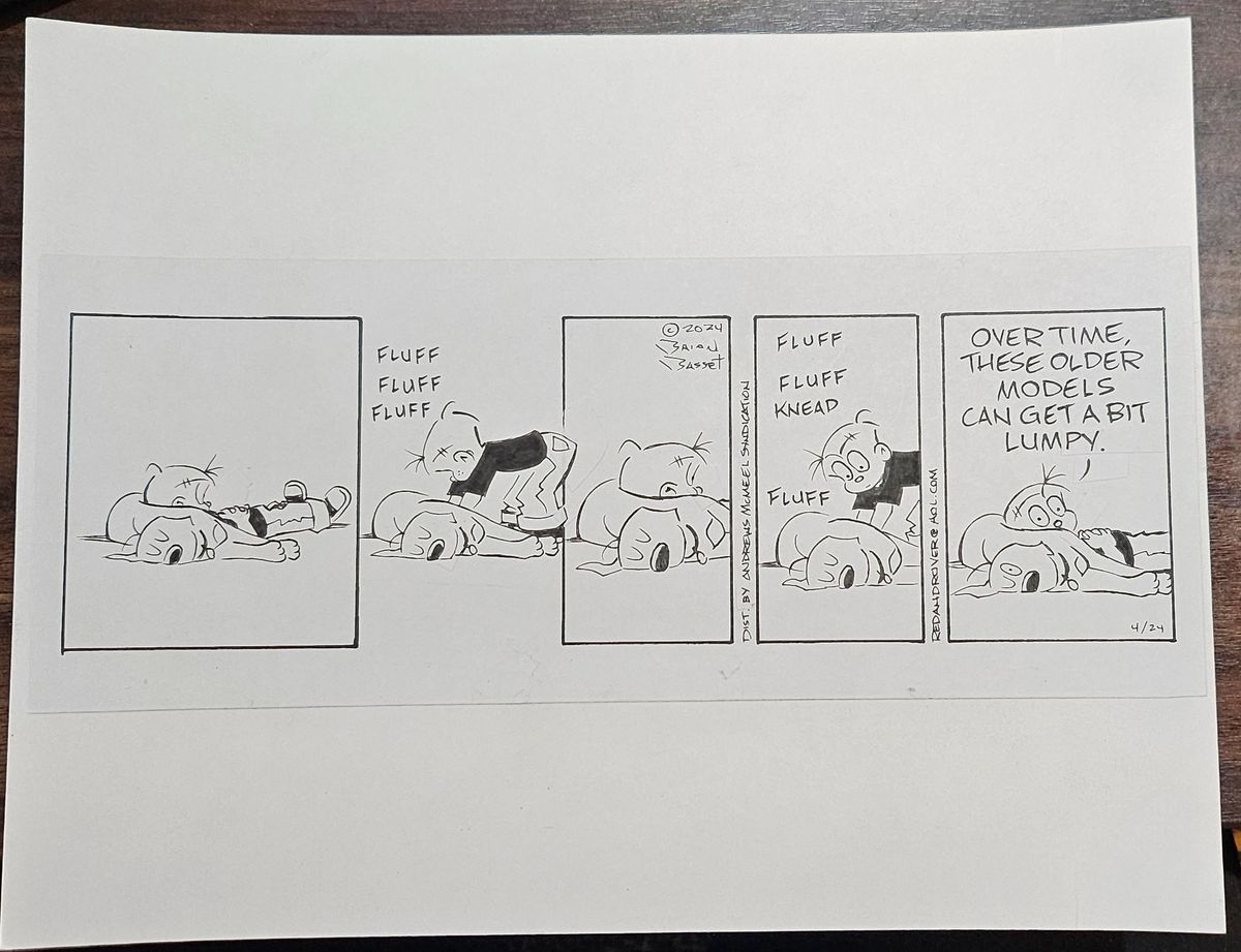 April 24, 2024 original Red and Rover daily comic strip