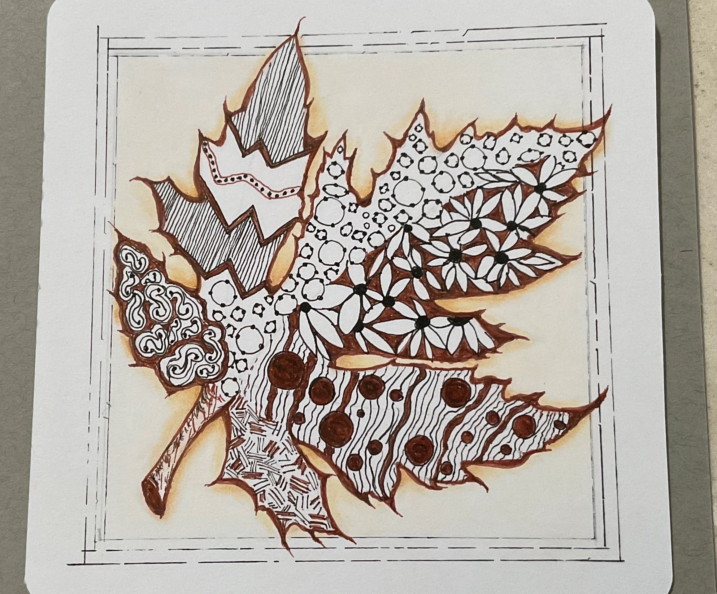 Zoom Tangled Falling Leaves