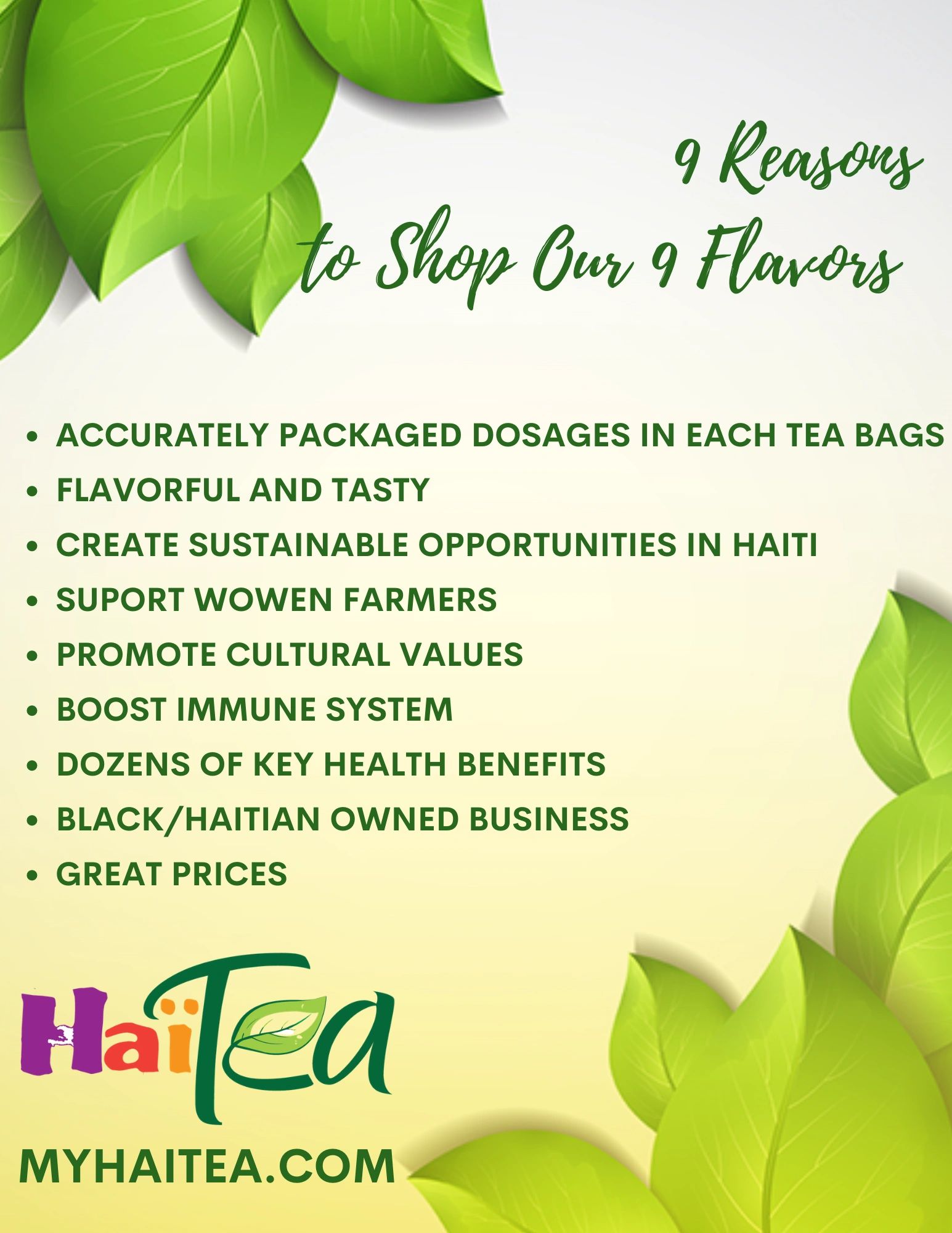 9 Reasons to Shop our 9 Tea Flavors
