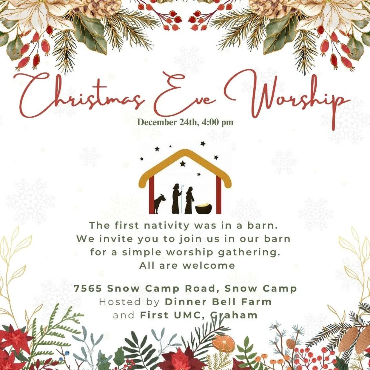 Christmas Eve in the Barn | Dinner Bell Farm
