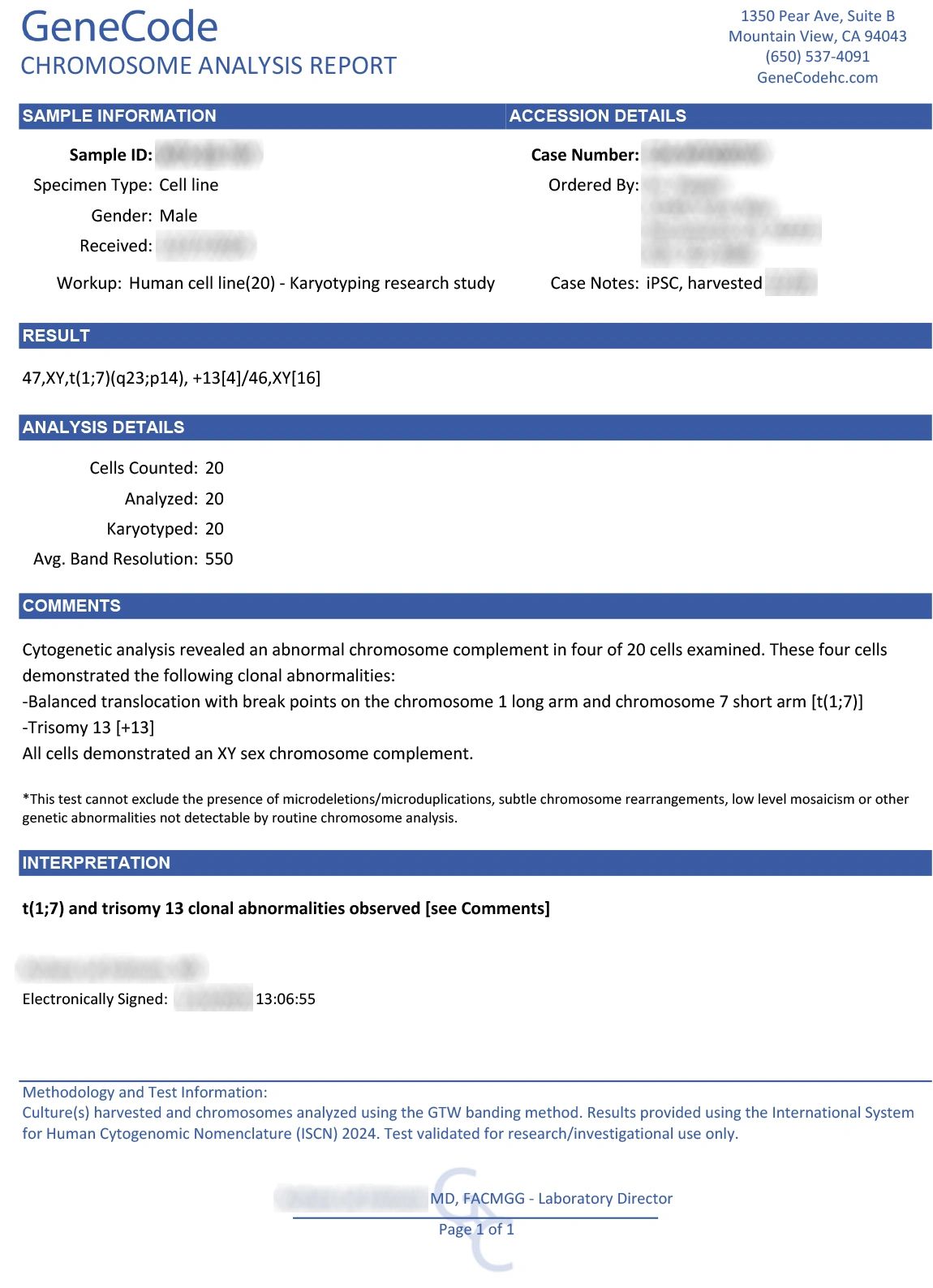 Understanding a Karyotype Report