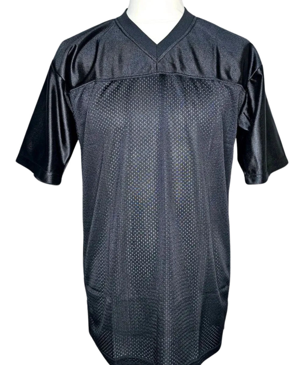 Plain black NFL jersey silky mesh