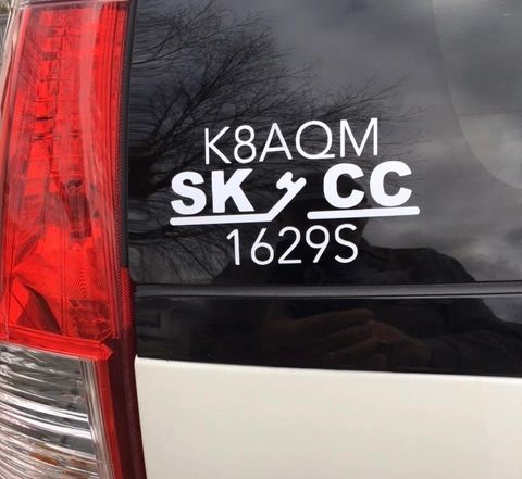 SKCC Custom Call Sign Decal
