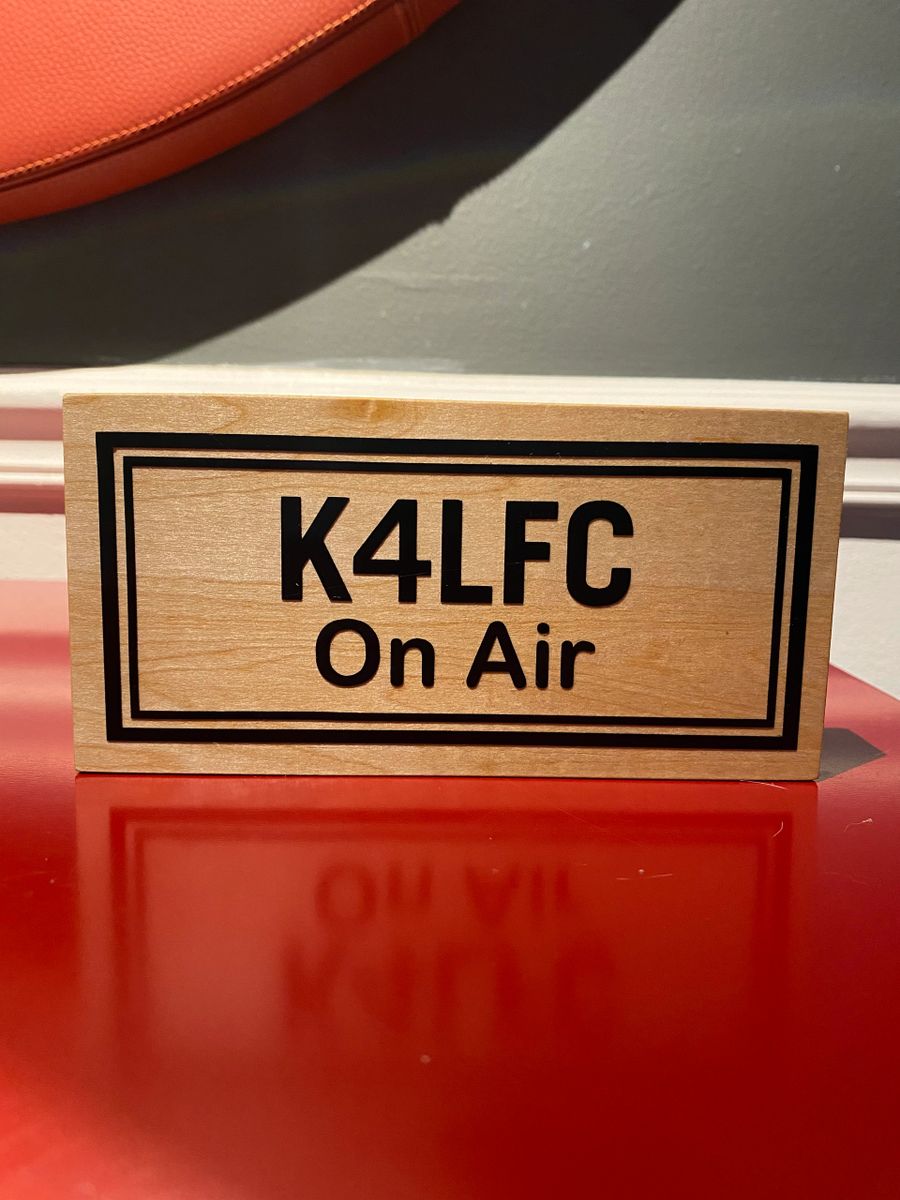 Custom Call Sign Wood Plaque On Air