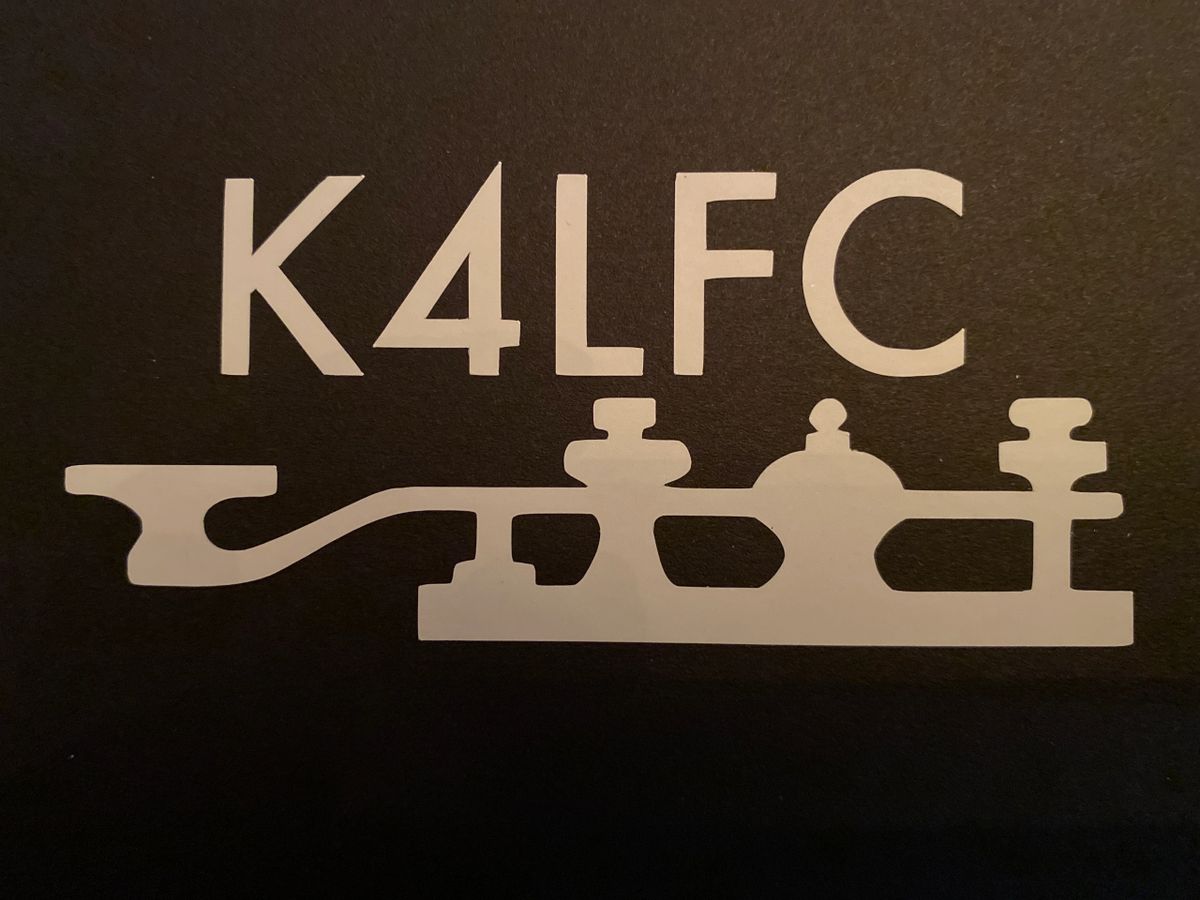 Custom Call Sign Decal Straight Key