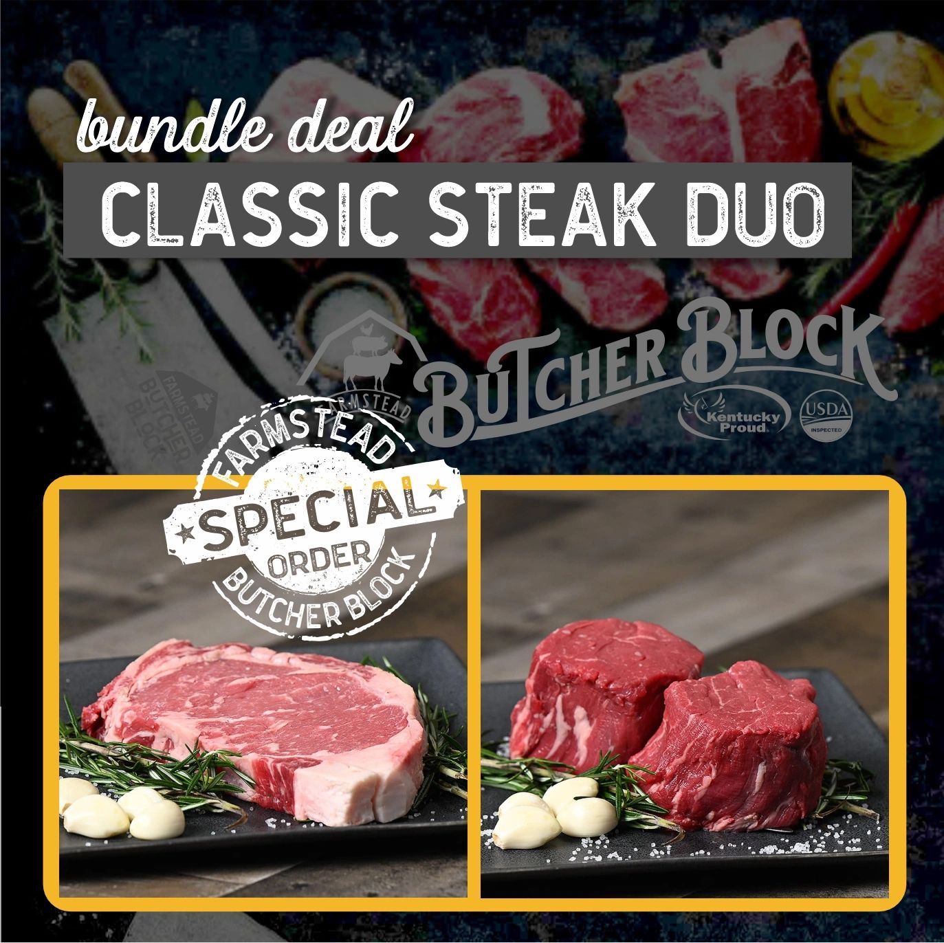 Classic Steak Duo Bundle @ Farmstead Butcher Block