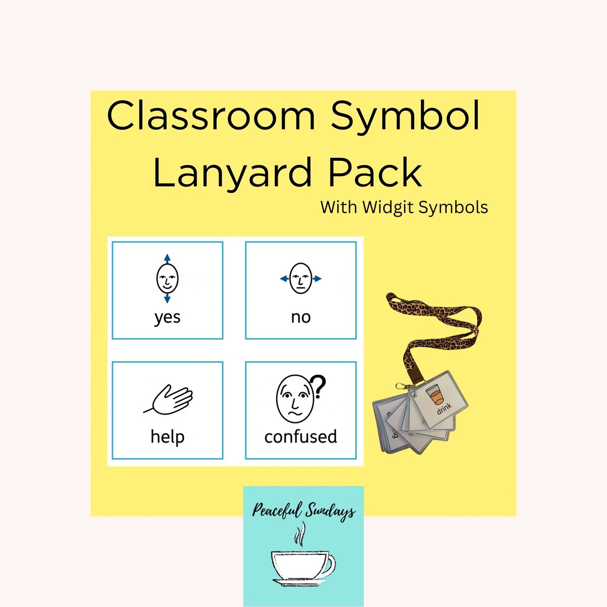 Classroom Symbol Lanyard Widgit Symbols for SEND, Autism & Visual ...
