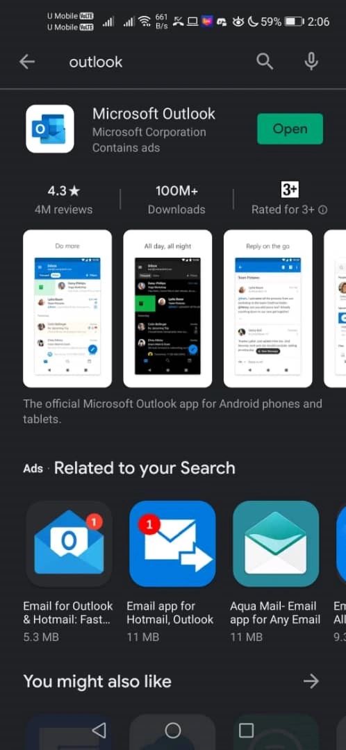 How to configure and delete Outlook account for Android