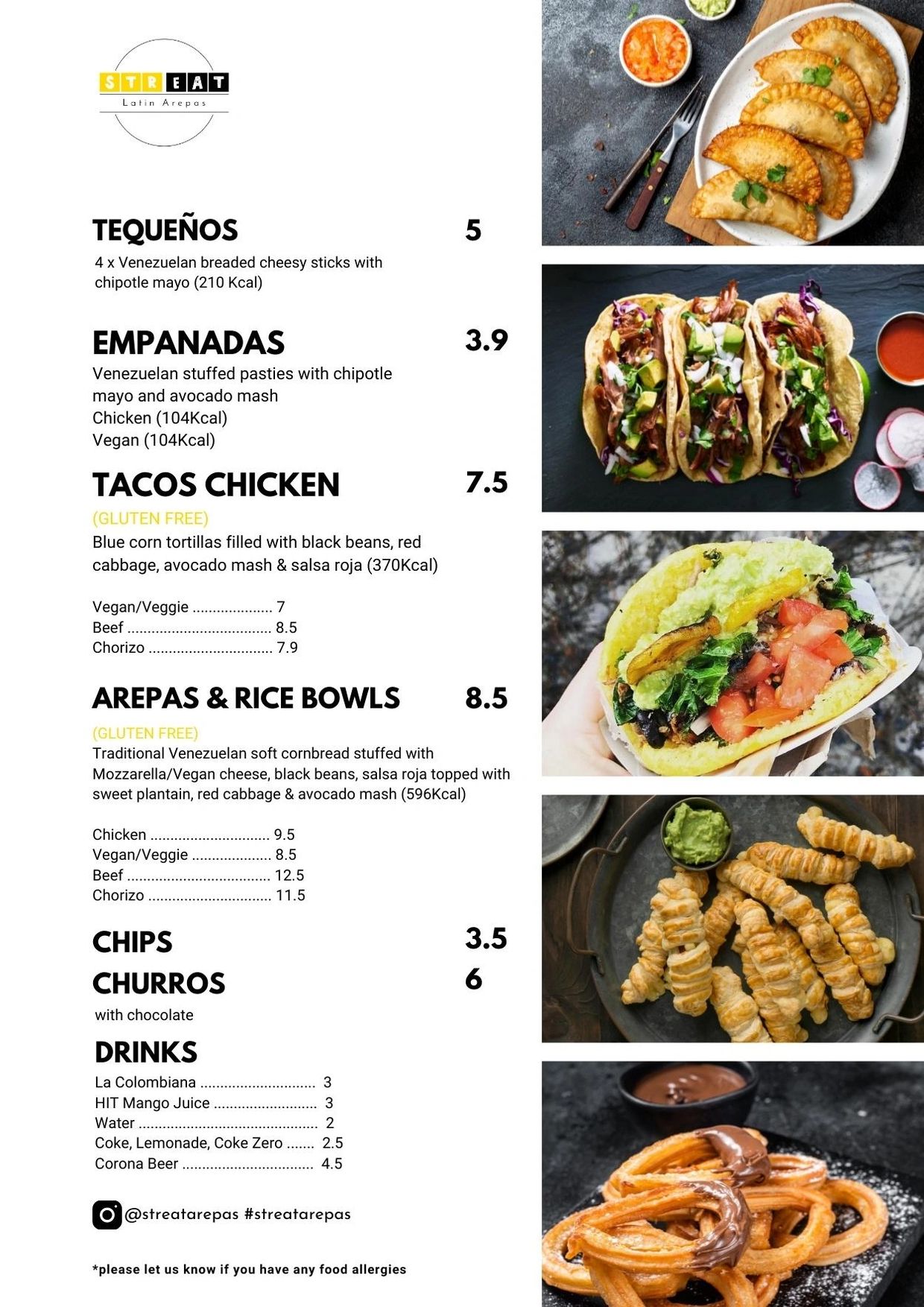 Healthy American Food – Menu | Street Latin Arepas