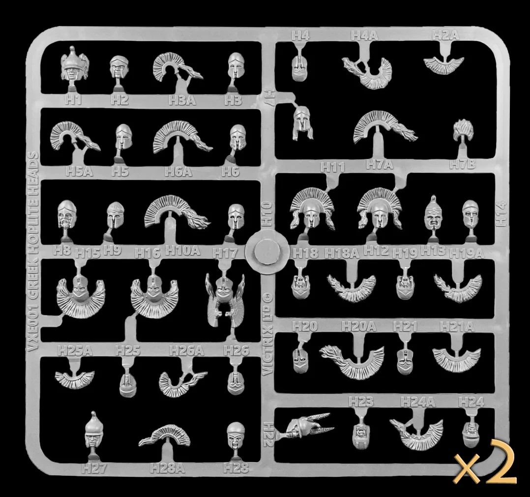 Greek Hoplite Head sprue (V)