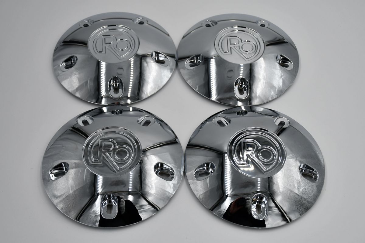 Ro Center Cap Kit - Chrome - 5 Lug with 12mmx1.5 Lug Nuts