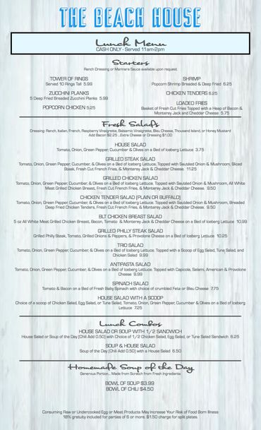 Lunch | The Beach House Restaurant