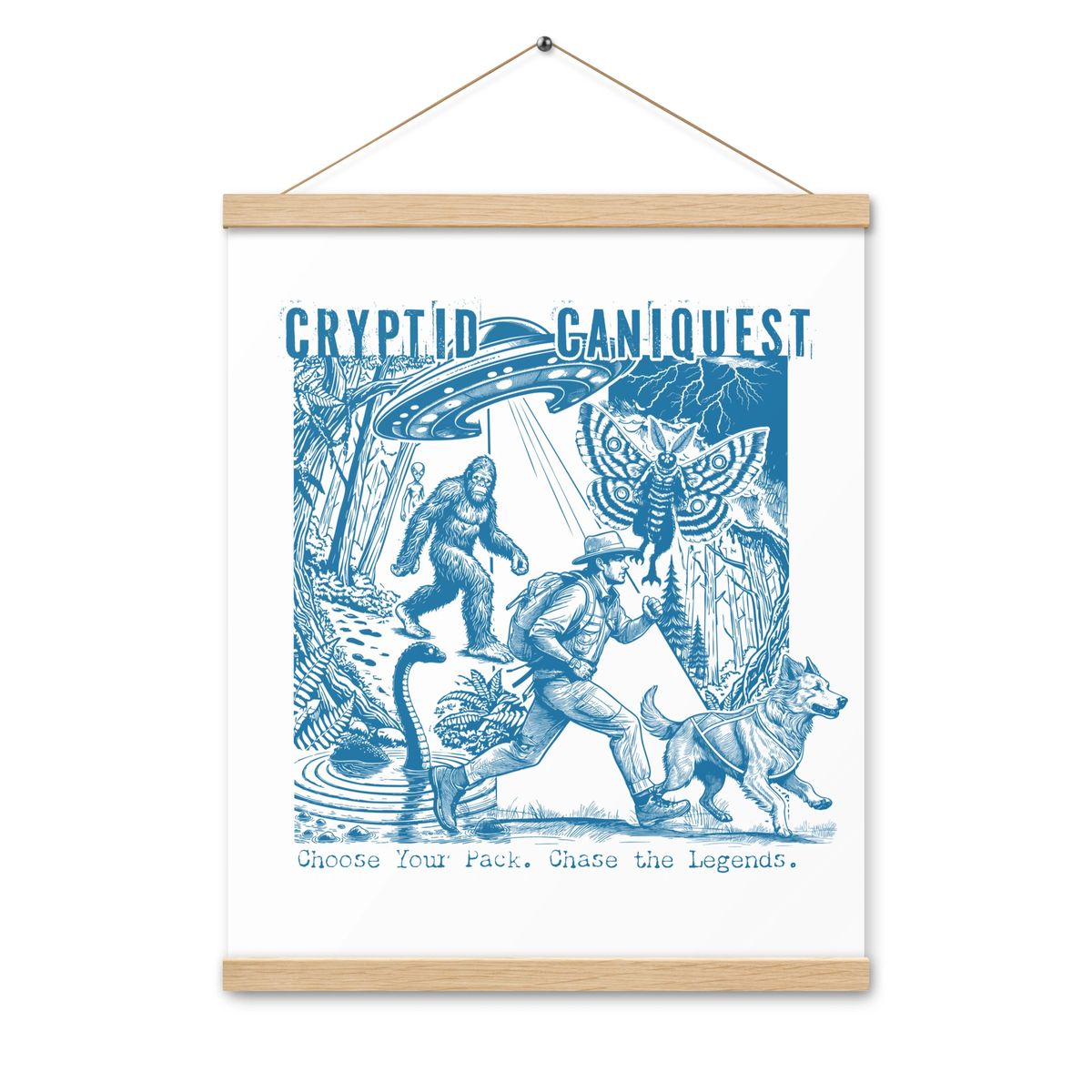 16 X 20 Cryptid CaniQuest Poster w/ Hangers