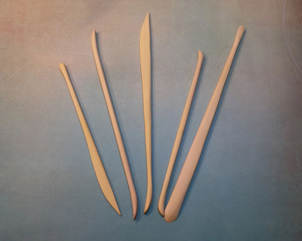 5 piece fine detail wood sculpting tool set