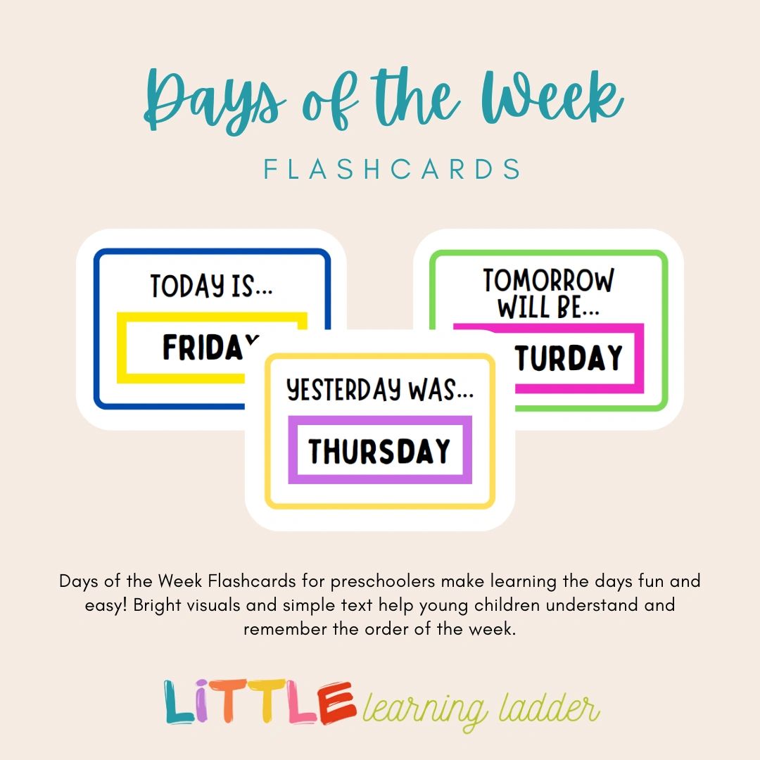 Days of the Week Flashcards | Instant Download | Printable