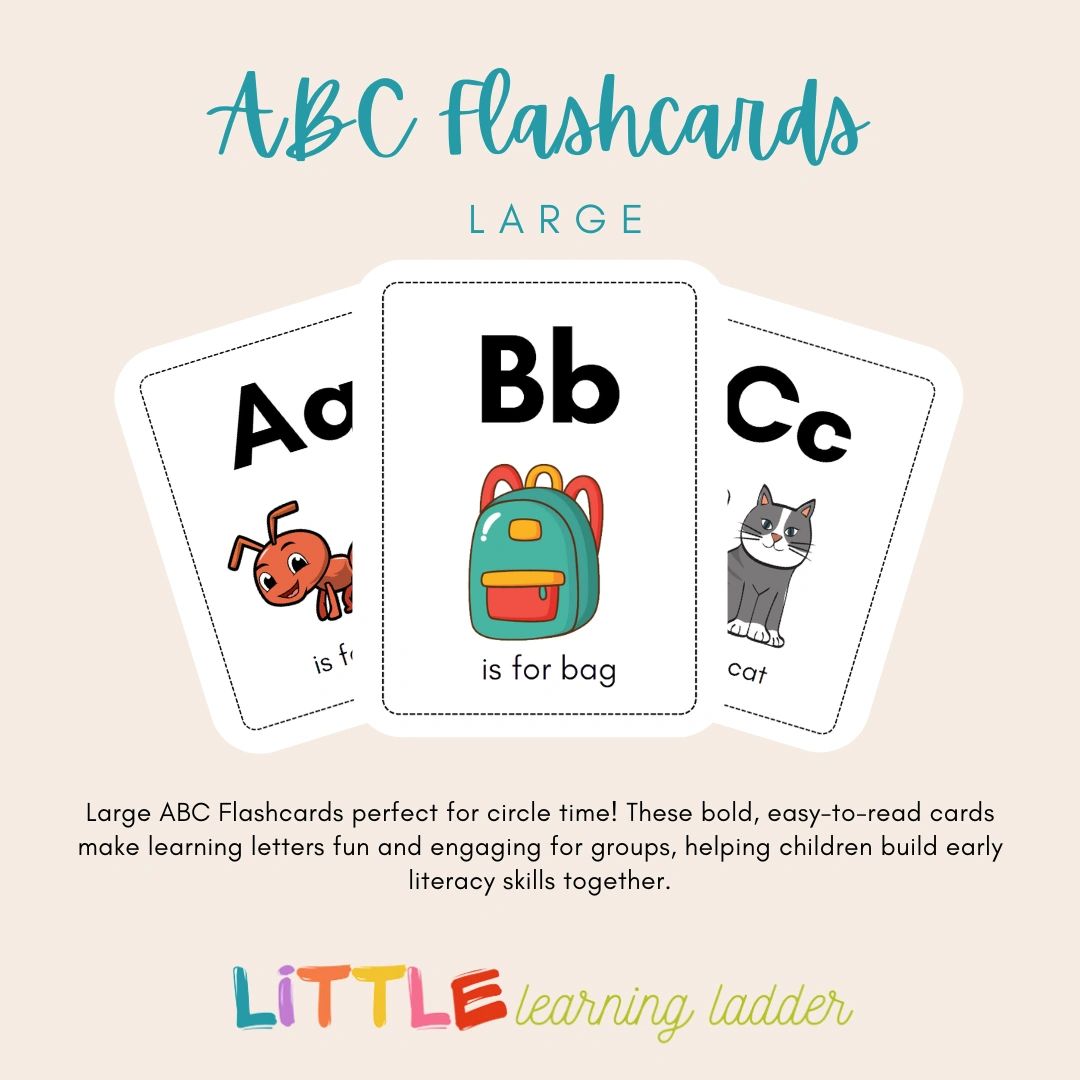 Large ABC Flashcards | Instant Download | Printable