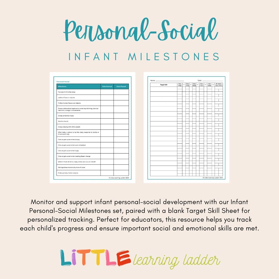 Infant Personal-Social Milestone Tracker Printable | Developmental ...