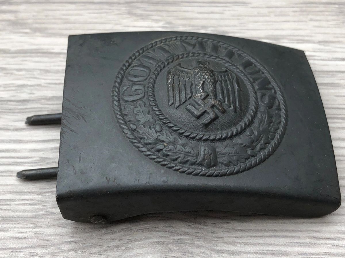 WW2 German Navy Coastal Artillery buckle in unissued condition from the ...