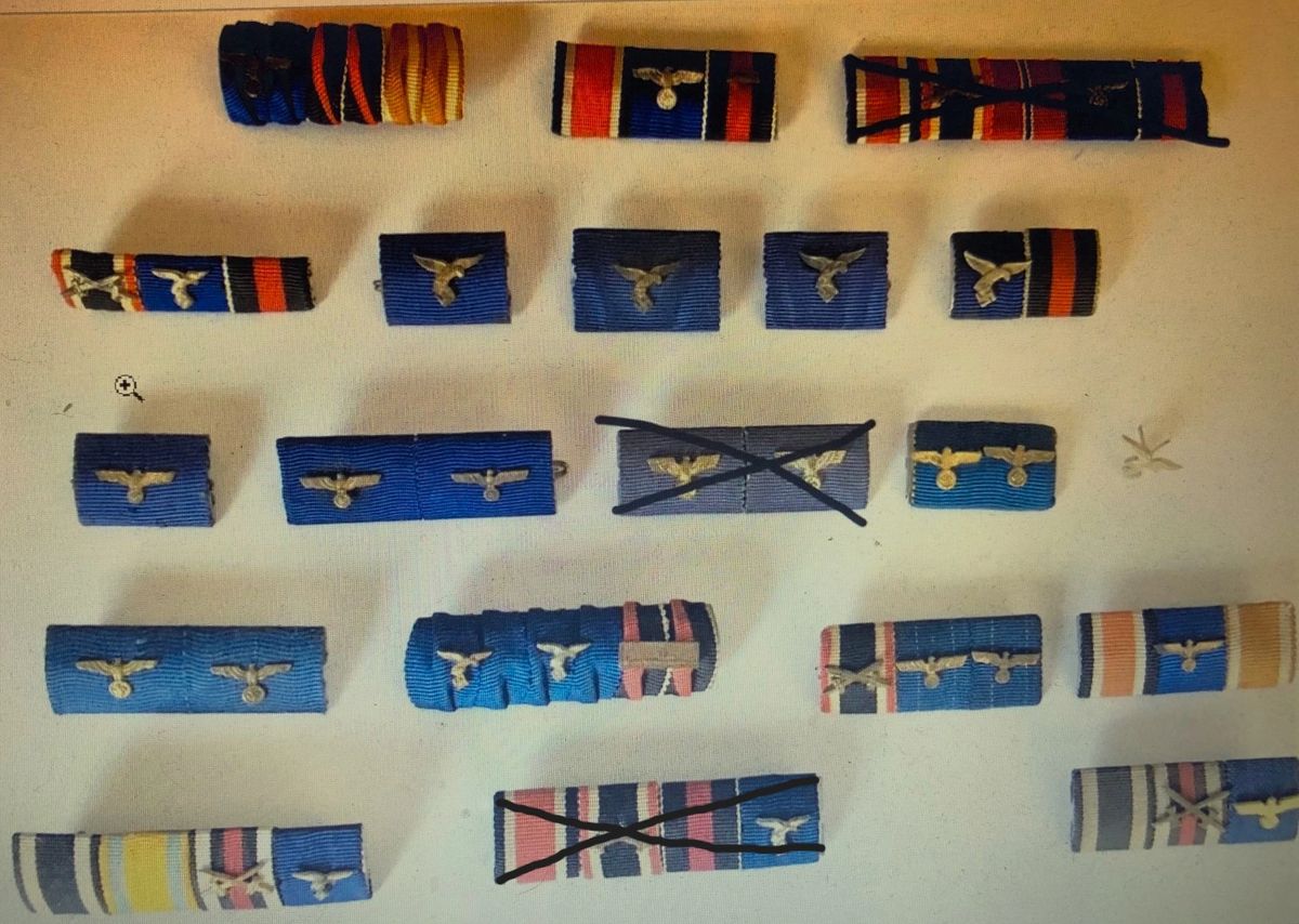 German WW2 Ribbon Bars featuring Wehrmacht long service awards ...