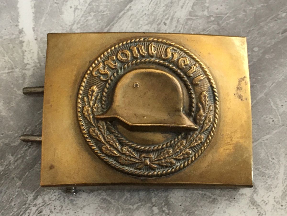 Front Heil Brass belt buckle 2 piece construction