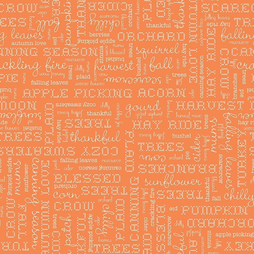 Autumn Words Pumpkin by Lori Holt from Riley Blake