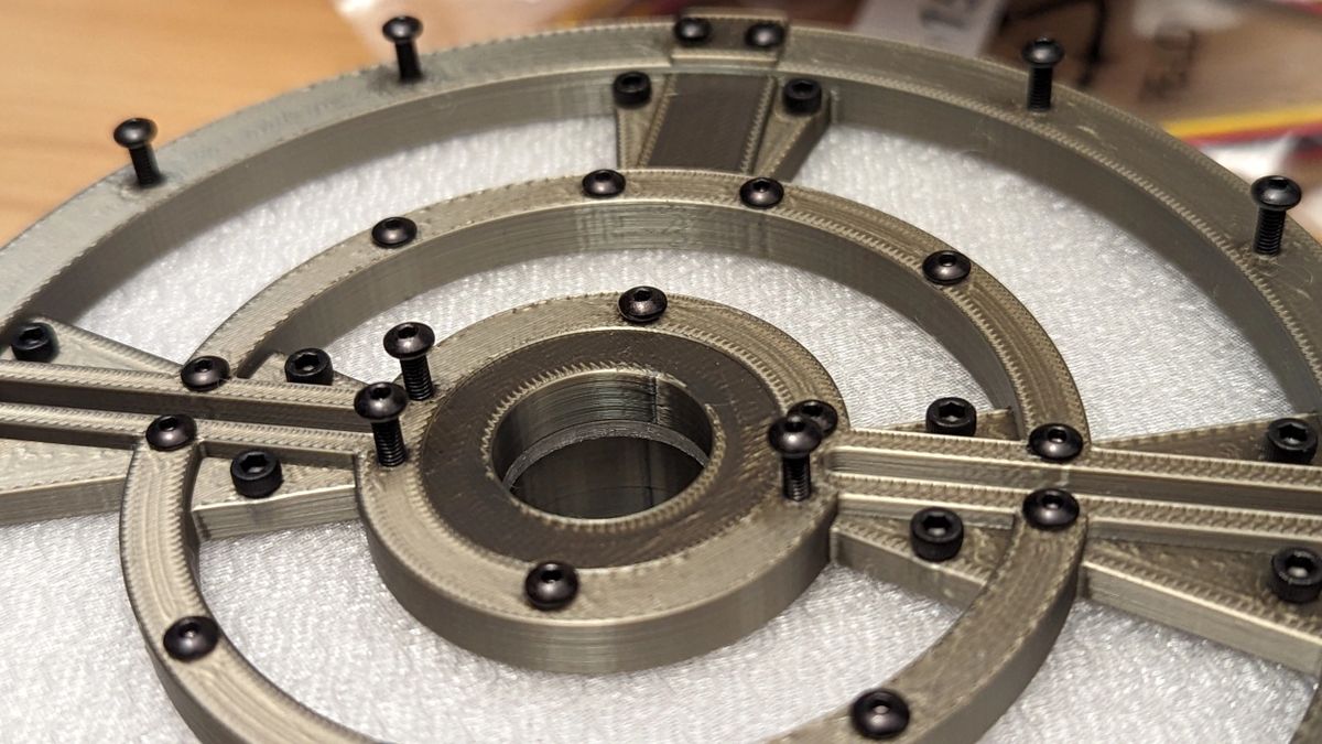 PLA Improved Cyclotron Cake unsanded 3D print for Haslab pack