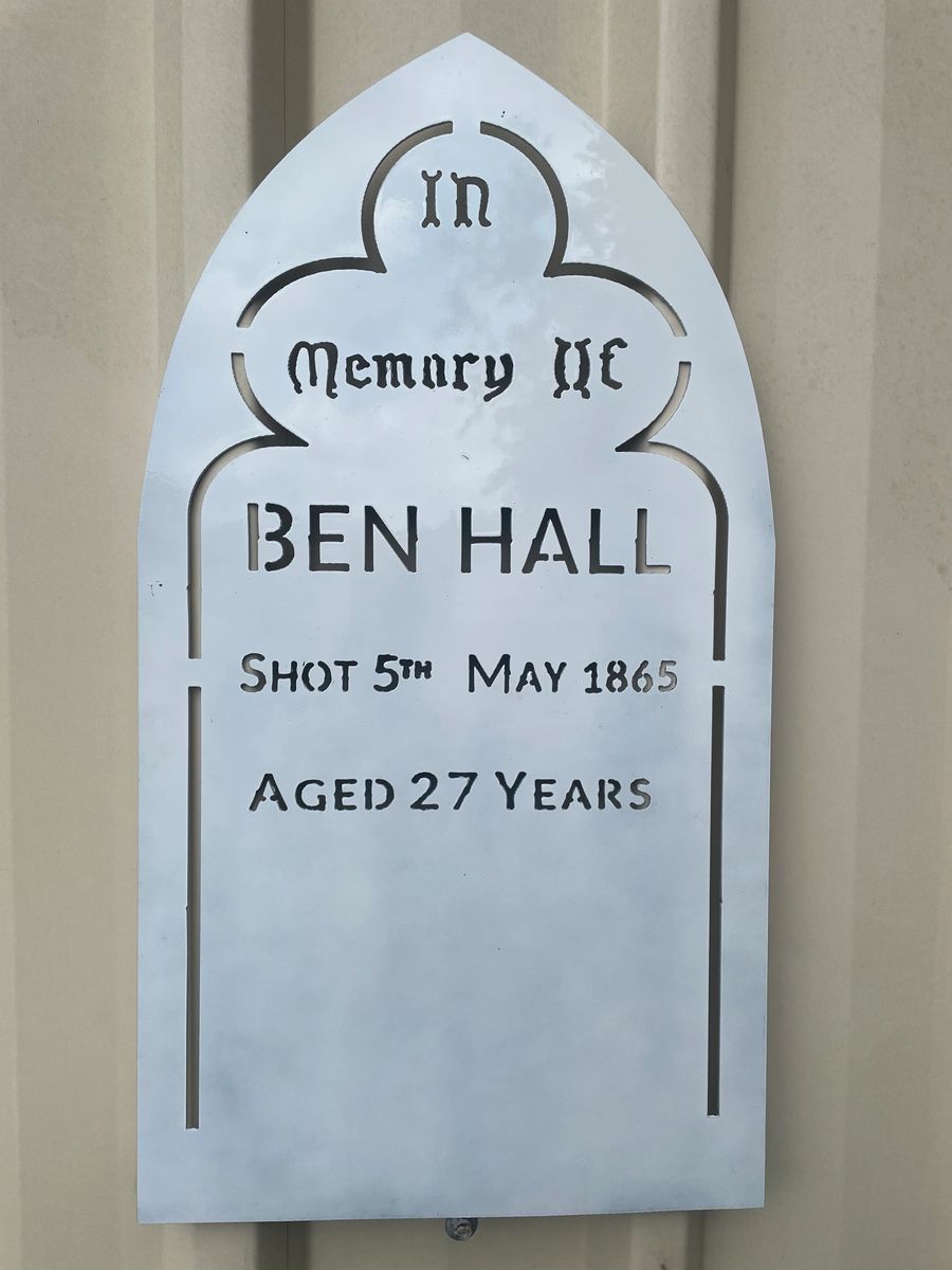BEN HALL HEADSTONE METAL CUT