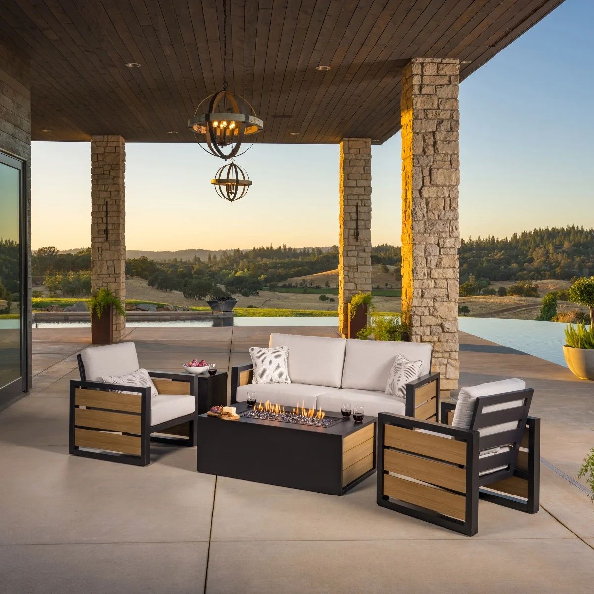 5-Piece Fire Outdoor Seating Set