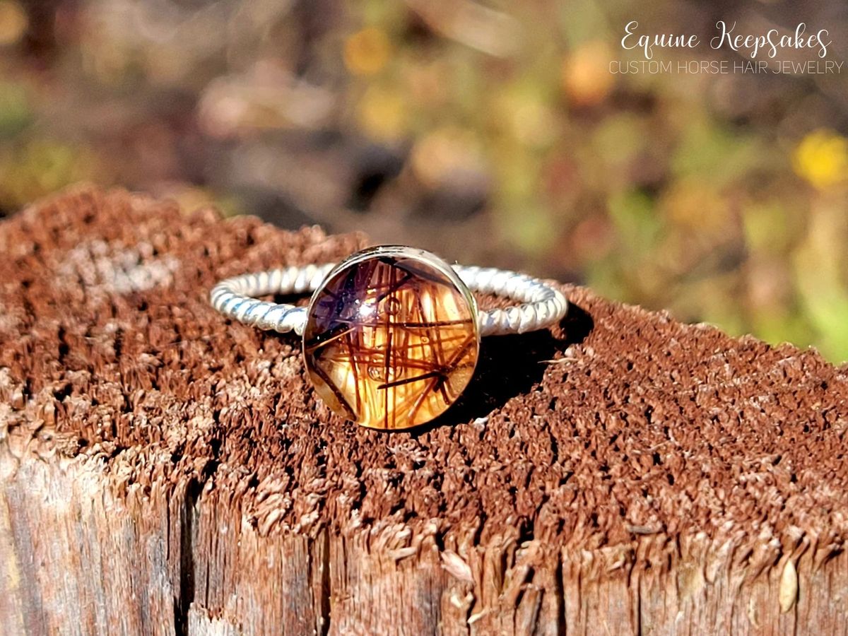 Twisted Rope Band Sterling Silver Hair Ring