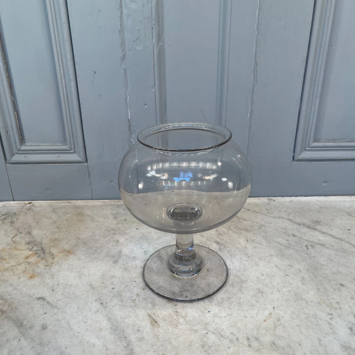 Antique French glass leech jar