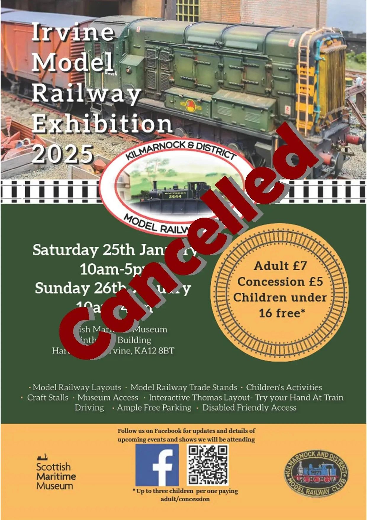 Irvine Model Railway Exhibition 2025 - CANCELLED