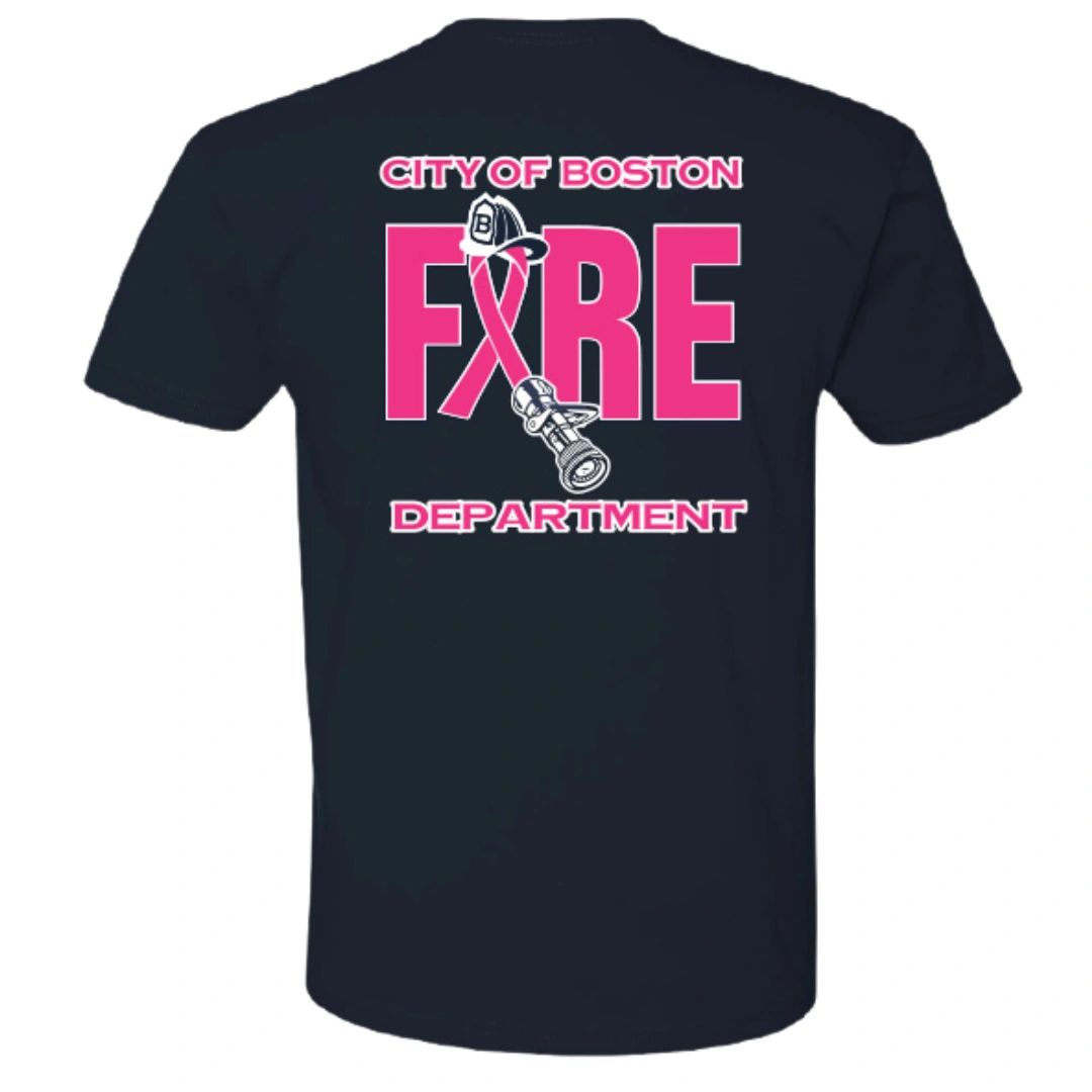 Boston Fire Breast Cancer Awareness T-Shirt