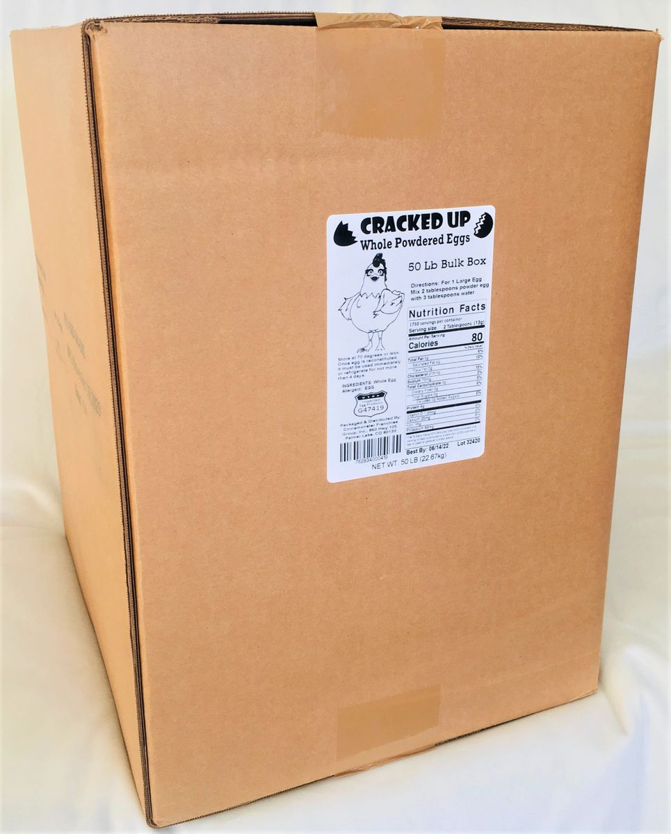 Whole Powdered Eggs 50 lb Bulk Box