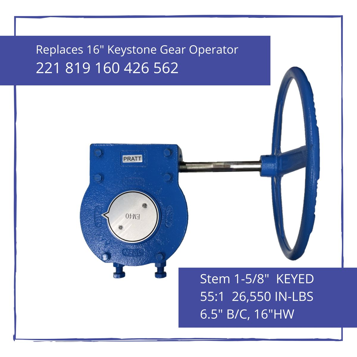 GO-158-K GEAR OPERATOR