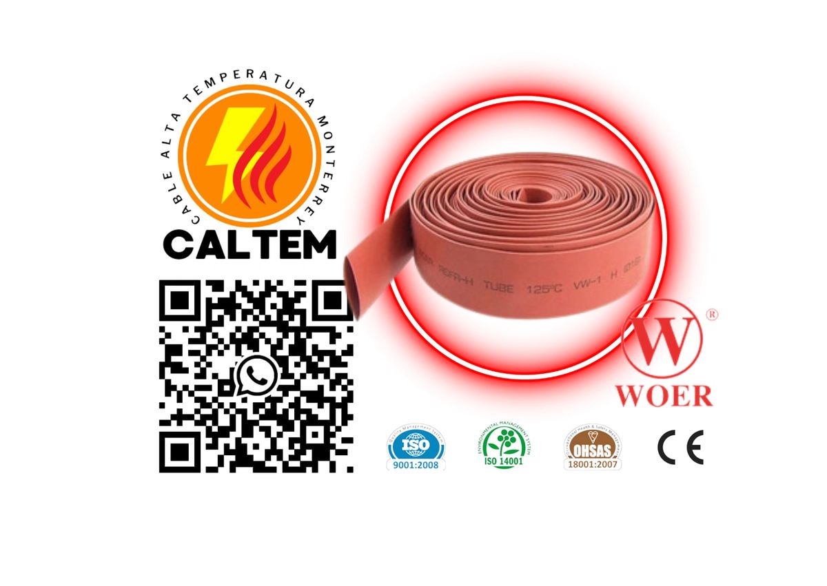 TUBO TERMOCONTRACTIL (THERMOFIT) 1/8" ROLLO 200 METROS COLOR ROJO