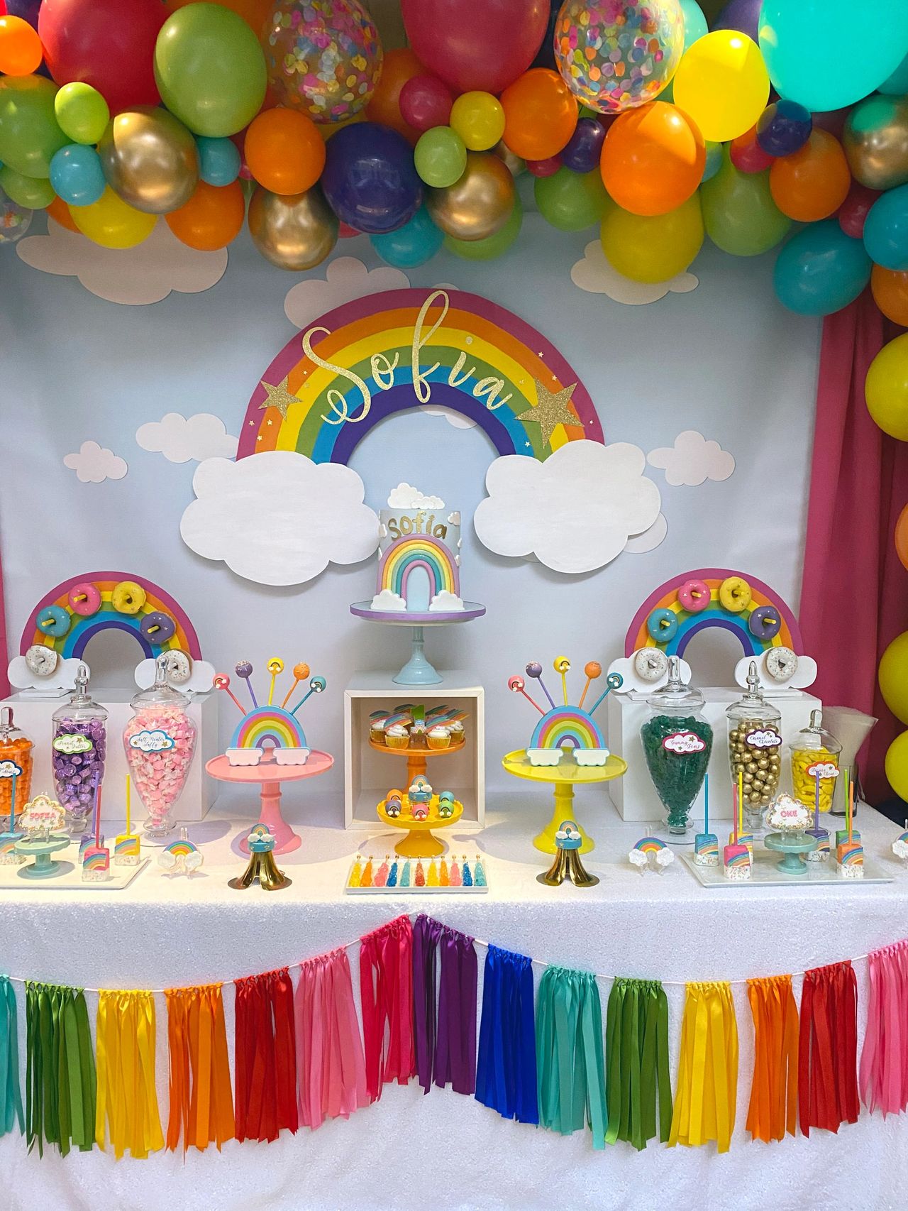 Rainbow 1st birthday party store