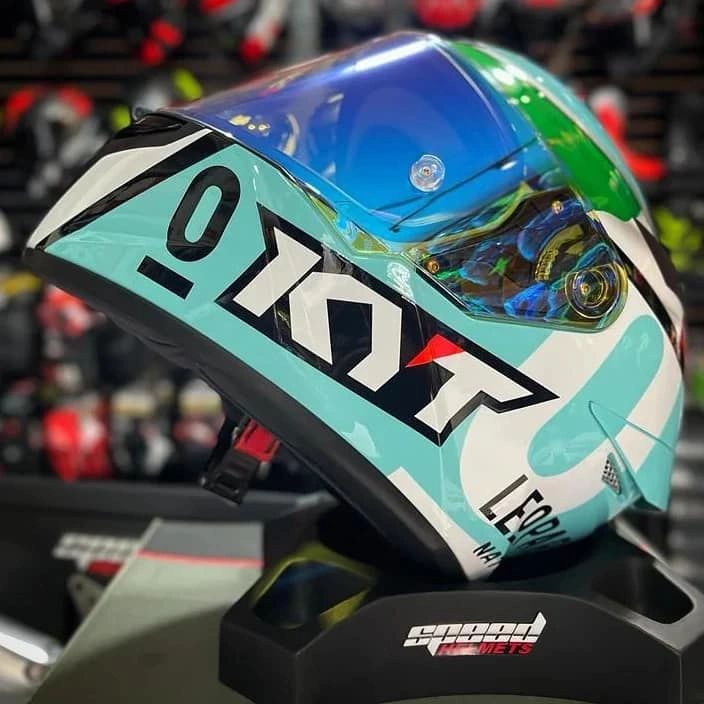 KYT TT-COURSE DENNIS FOGGIA LEOPARD TRICOLORE