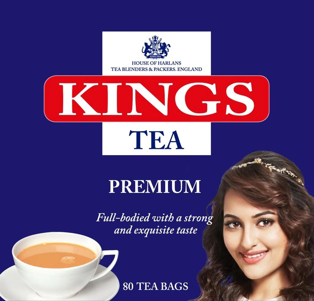 KINGS TEA PREMIUM ENGLISH BREAKFAST ( 3 BOXES OF 80 TEA BGS )