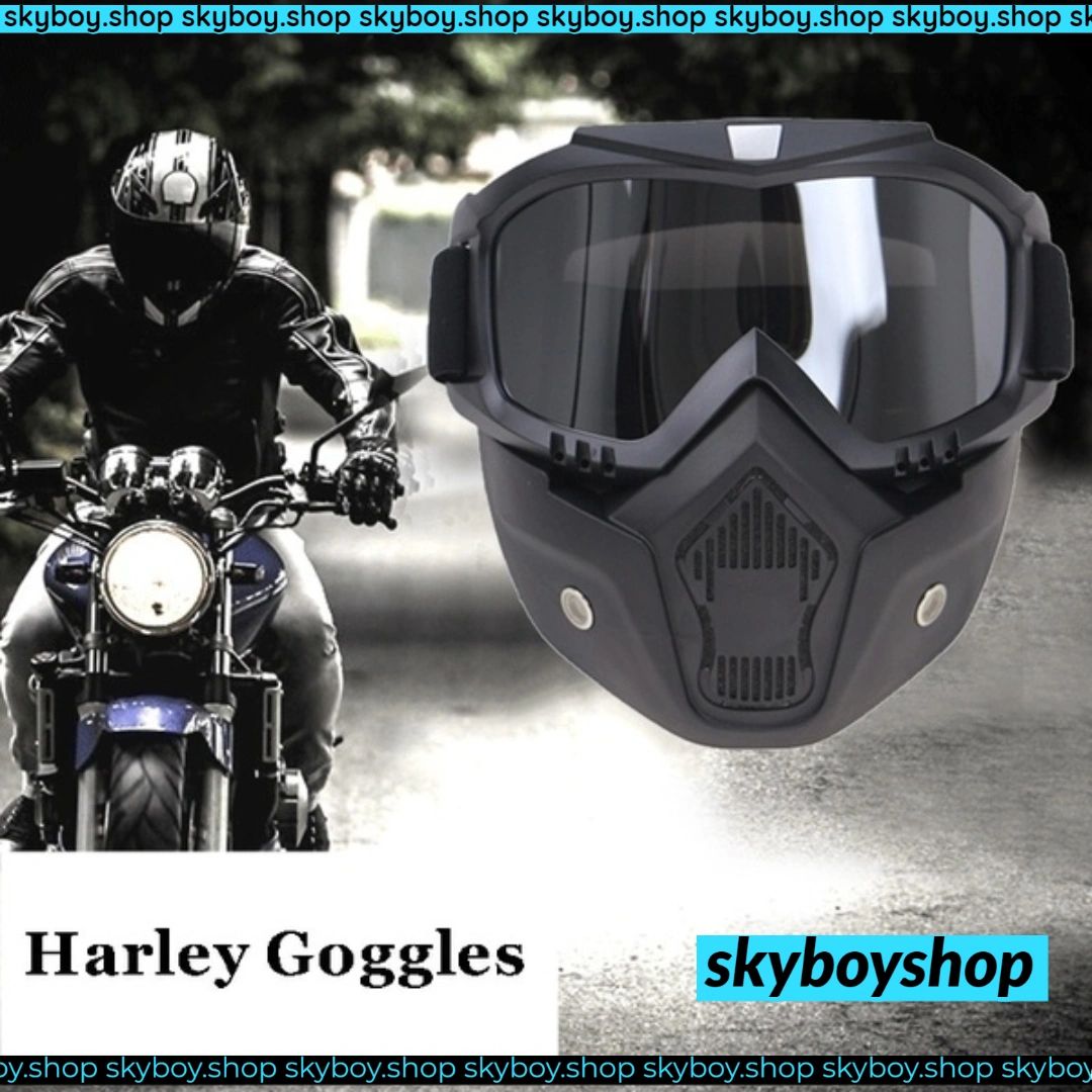 Motorcycle Face Mask Riding Glasses For Men Women Child Goggles Safety ...