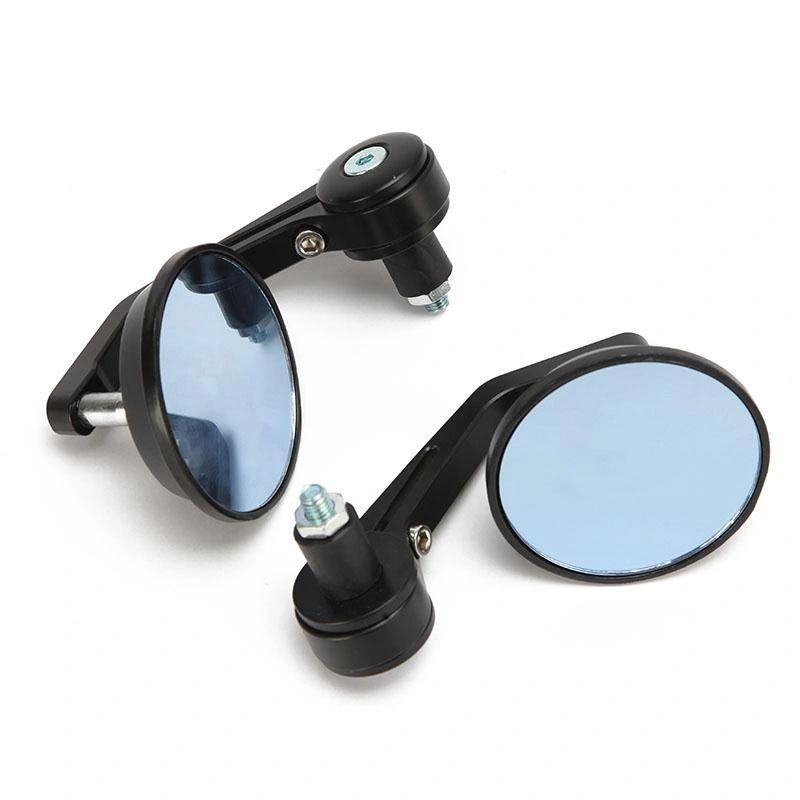 Stylist Side Handle Bar Mirror Round Black