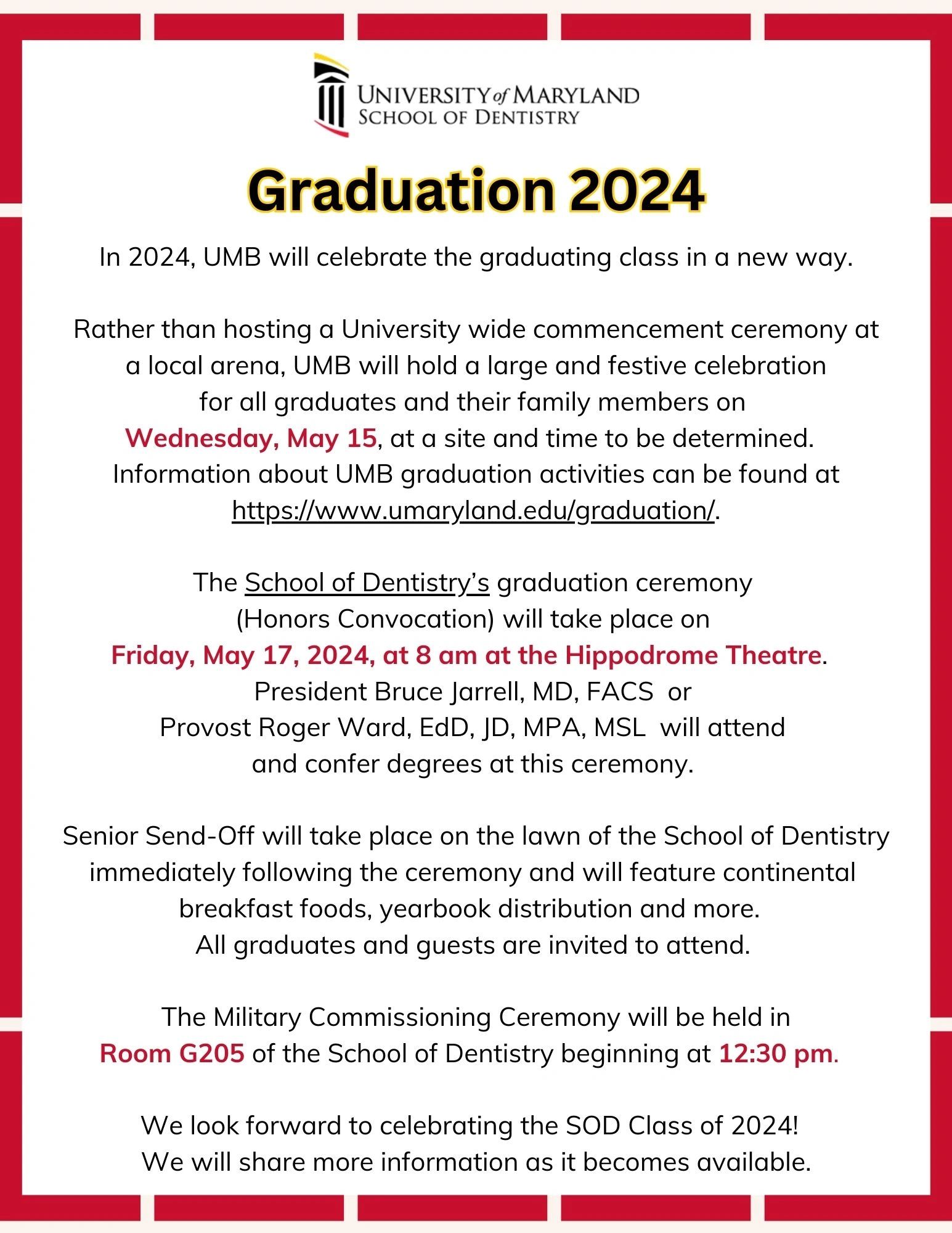 It is almost time! What you need to know for the 2024 Graduation!