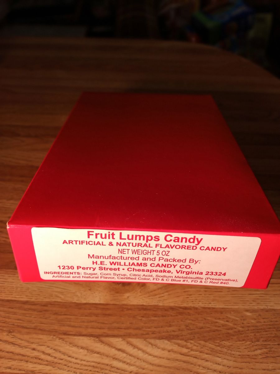 1.5 LB BOX OF OLD SCHOOL FRUIT LUMPS CANDY FLAVORS