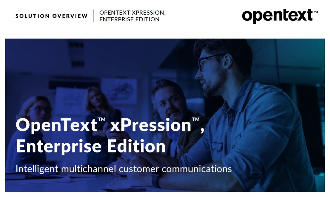 Generación de documentos con OpenText xPression