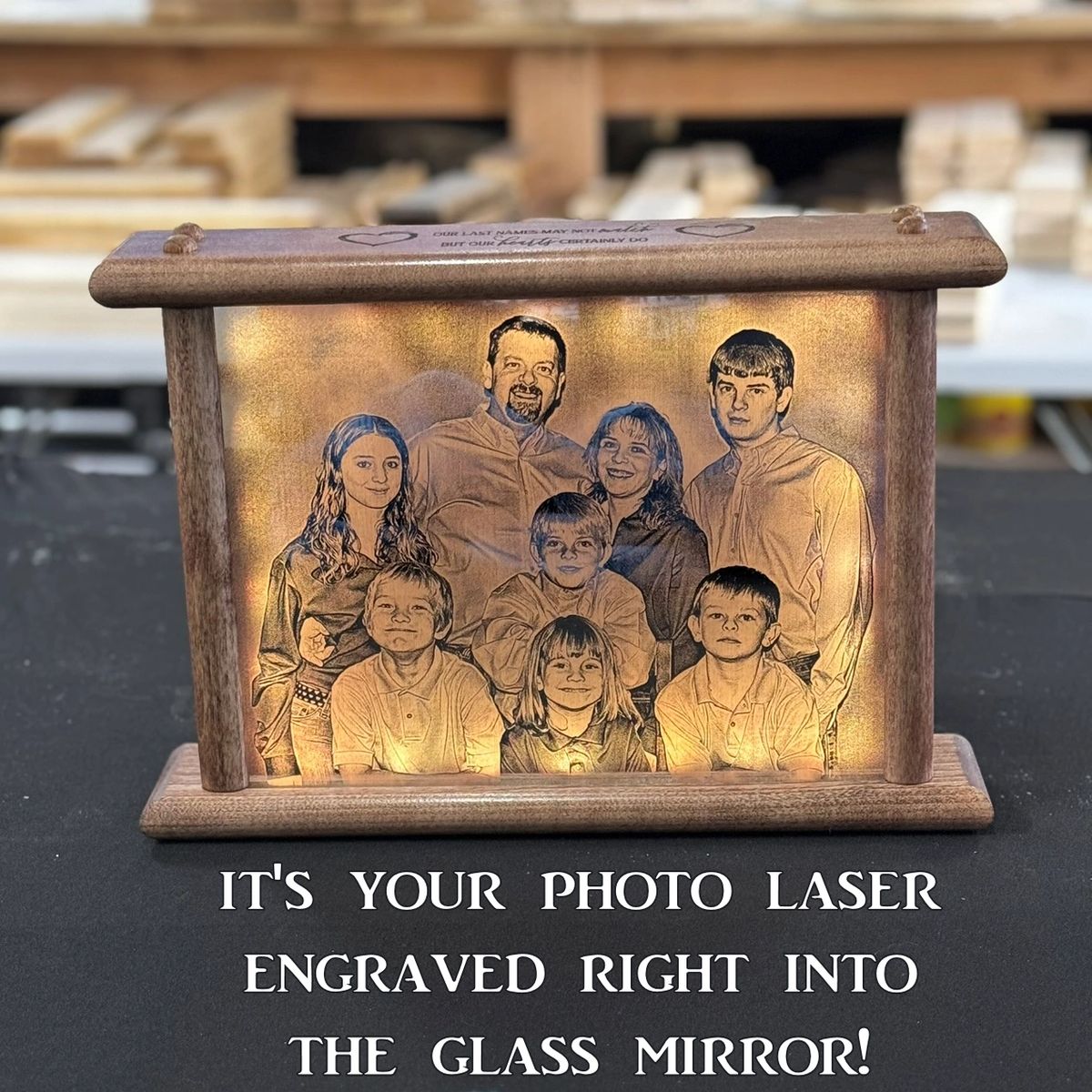 LASER ENGRAVED LED LIGHT BOX - 8X10 INCH LANDSCAPE
