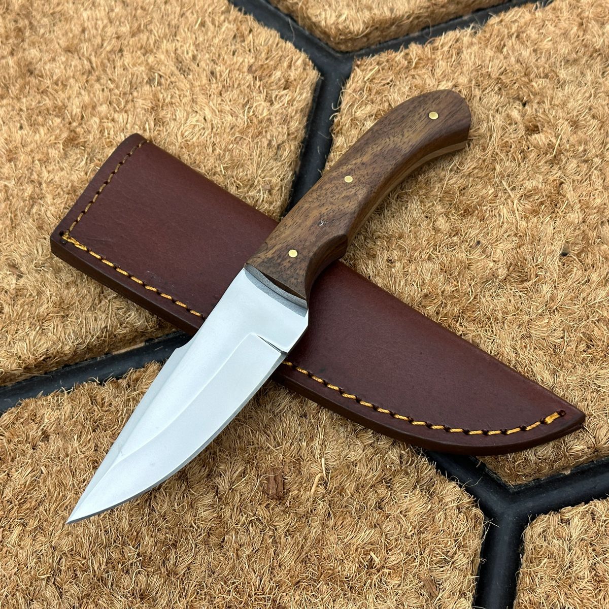 Ash HK751 Handmade Hunting Skinner Bushcraft Knife 440c steel 8 inches