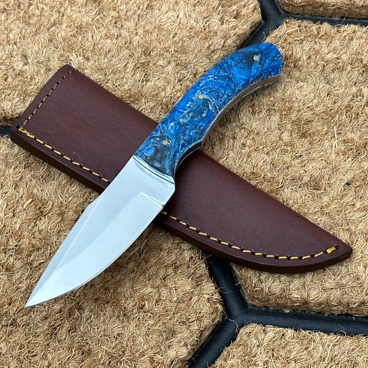 Ash HK756 Handmade Hunting Skinner Bushcraft Knife 440c steel 8 inches