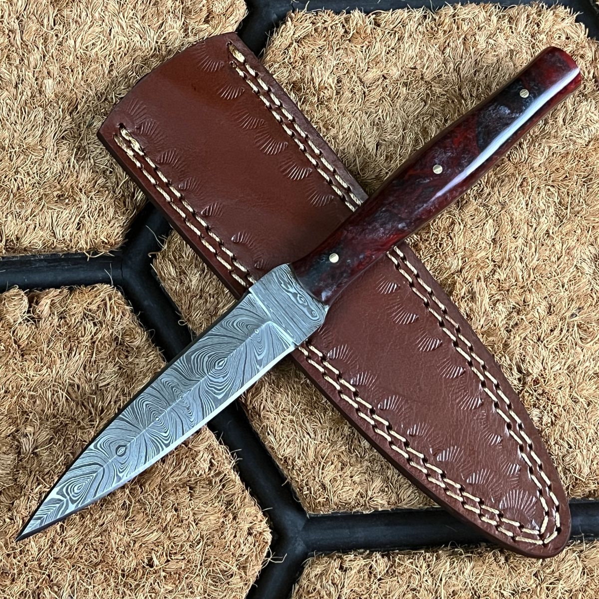 ASH DX65 Damascus Steel Custom Handmade dagger knife 9 inches