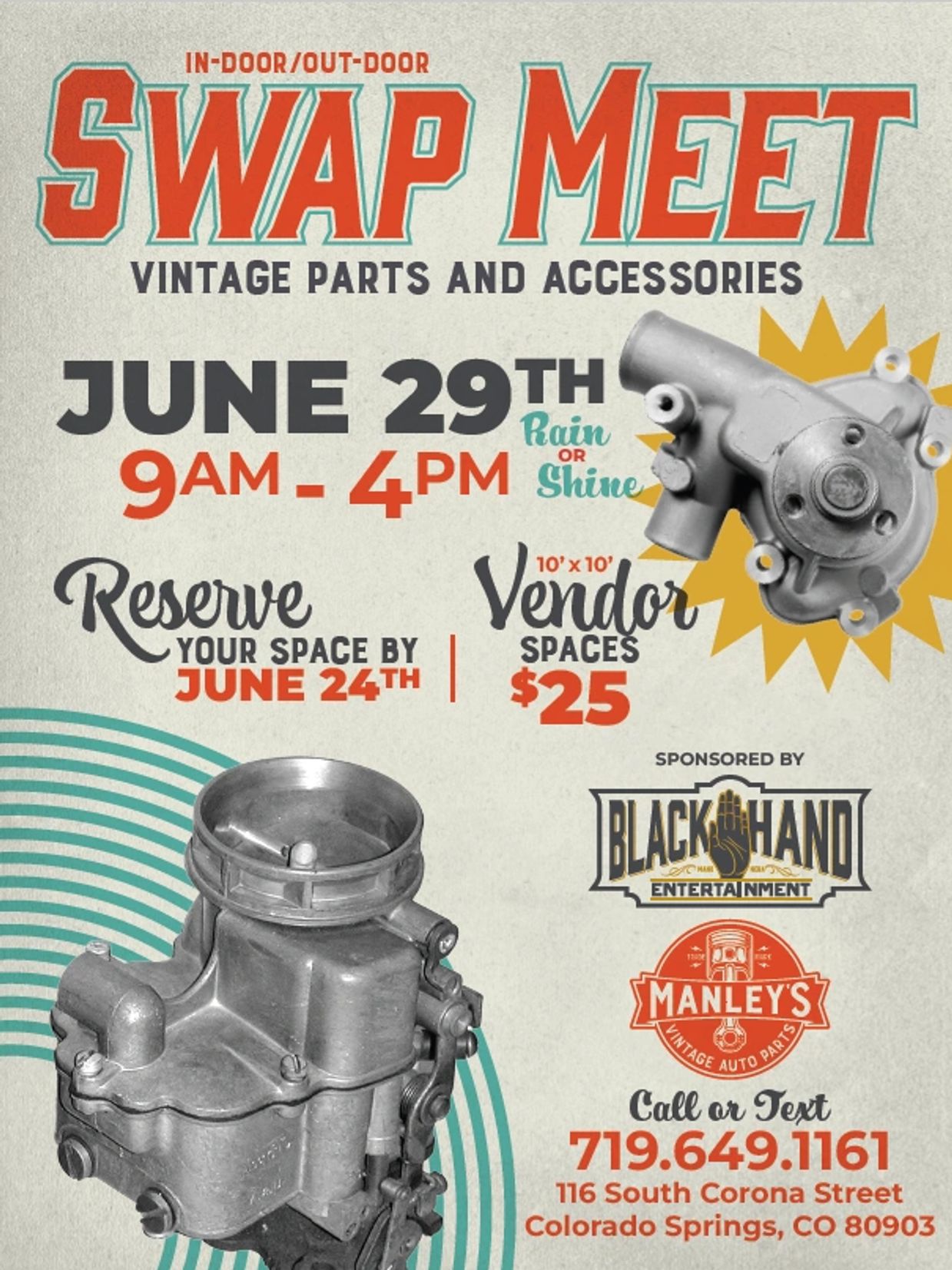 Swap Meet, Vintage Parts, Vintage Accessories - Black Hand ...